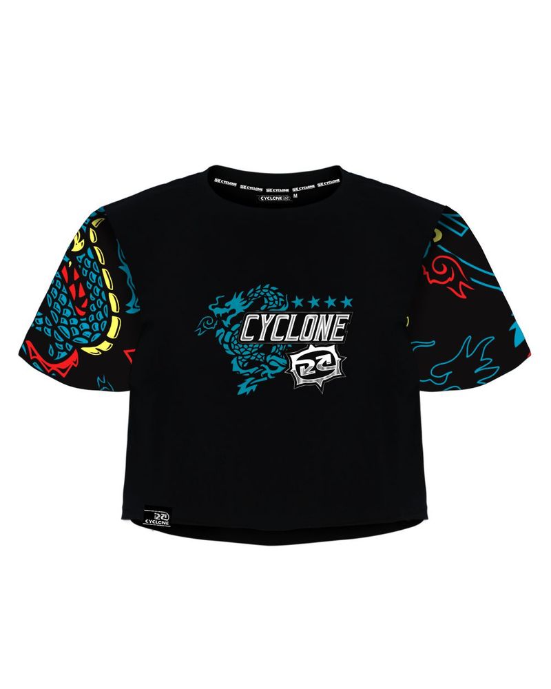 Blusa Cyclone Dif Cropped Samurai Dragon - Cyclone